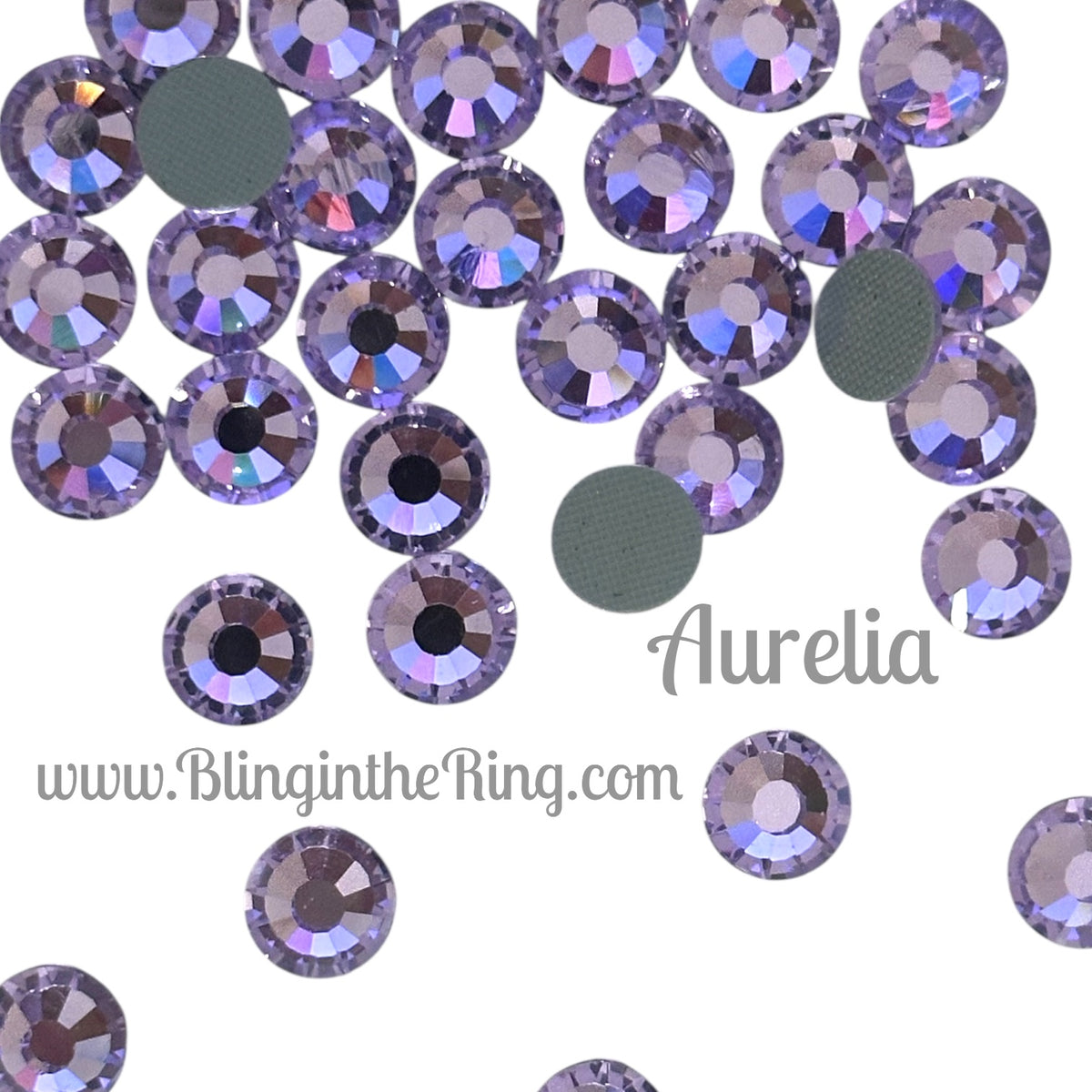 Flat Back Crystals Violet – Aurelia Crystals | Bling in the Ring