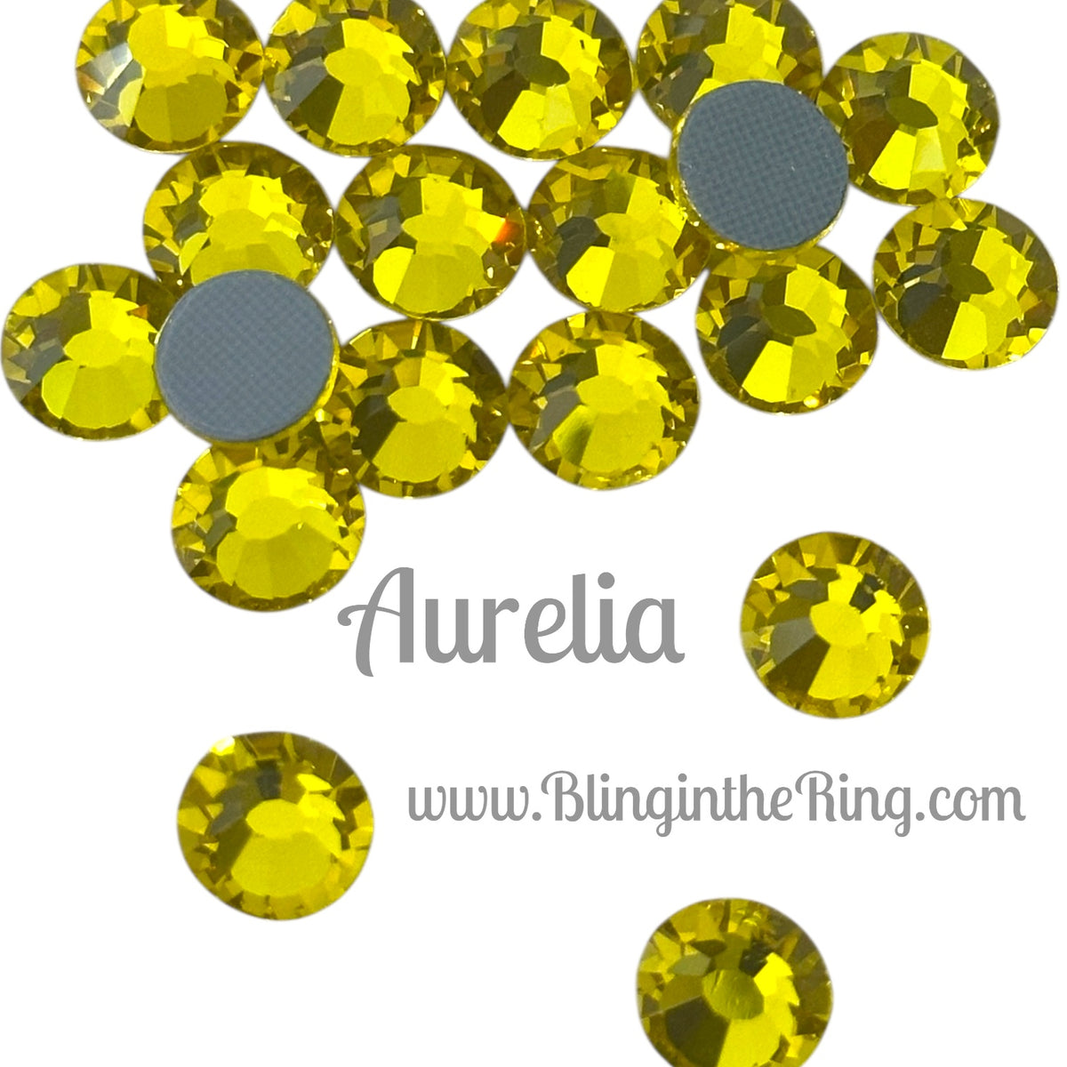 Flat back Crystal Citrine – Aurelia Crystals | Bling in the Ring
