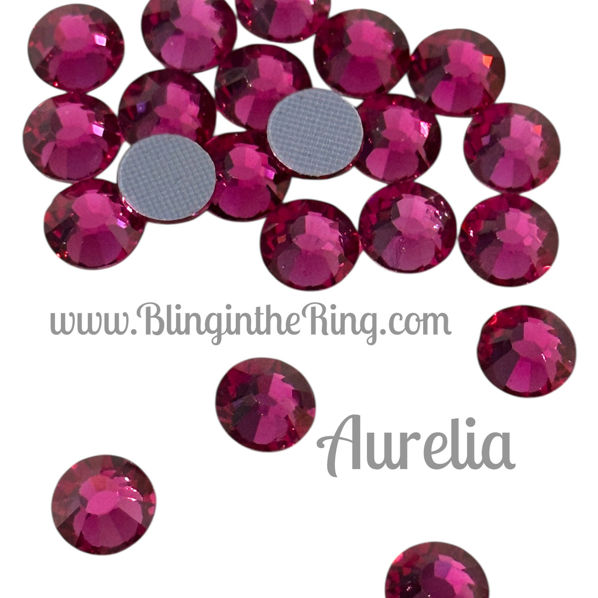 Flatback Crystals Fuchsia – Aurelia Crystals | Bling in the Ring