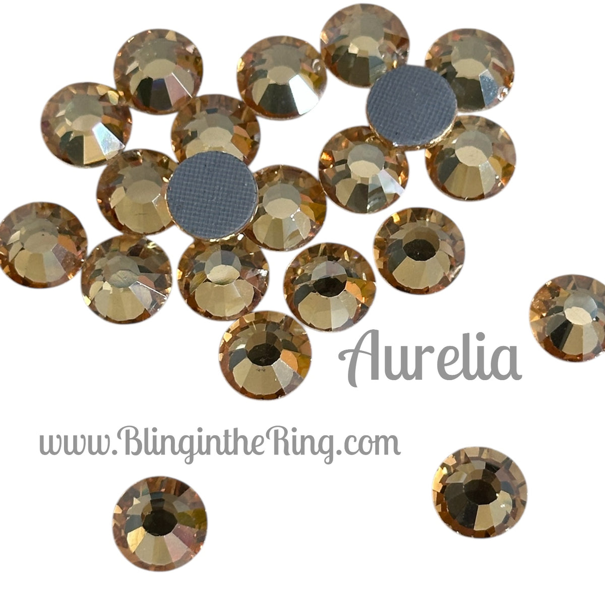 Flat back Crystal Light Topaz – Crystals | Bling in the Ring