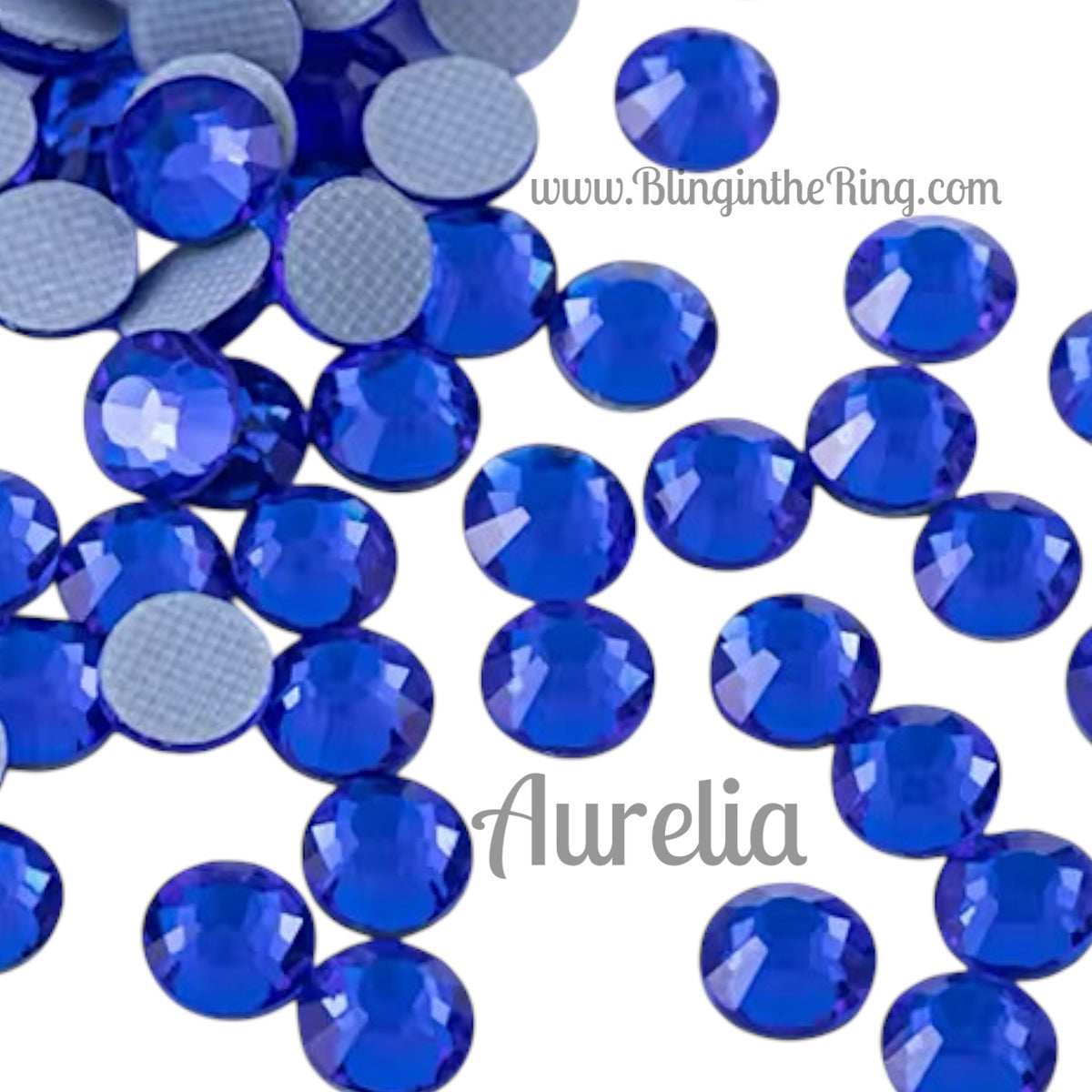 Flat Back Crystal Sapphire – Aurelia Crystals | Bling in the Ring
