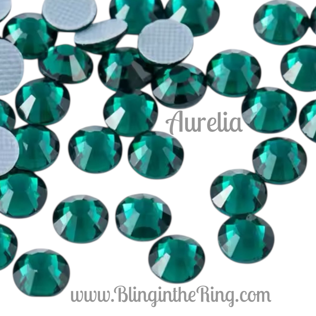 Flat back Crystal Emerald – Aurelia Crystals | Bling in the Ring