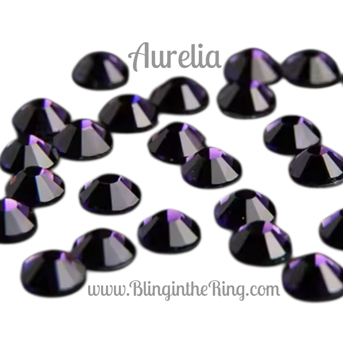 Flat back Crystal Purple Velvet – Aurelia Crystals | Bling in the Ring