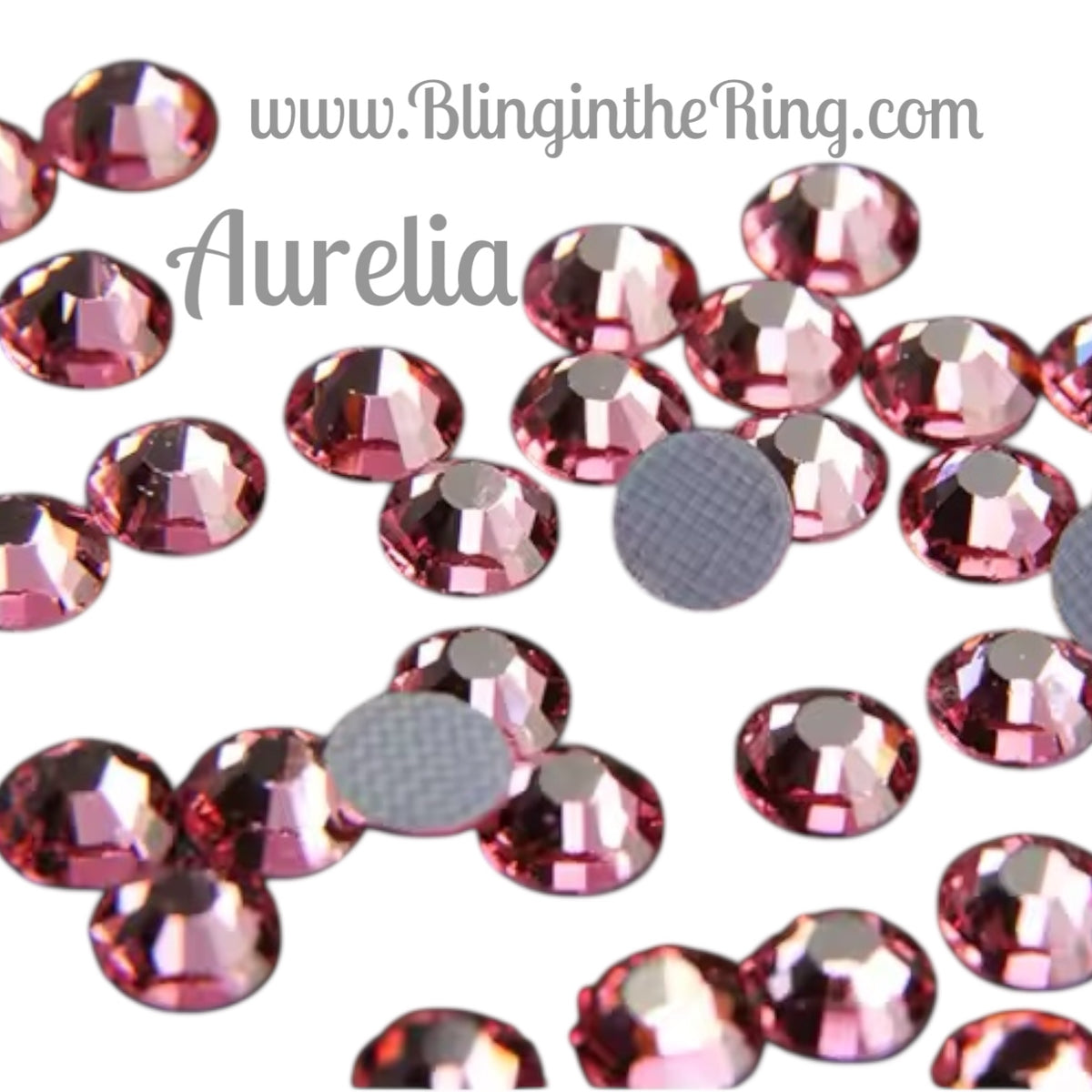 Flat back Crystal Light Rose – Aurelia Crystals | Bling in the Ring