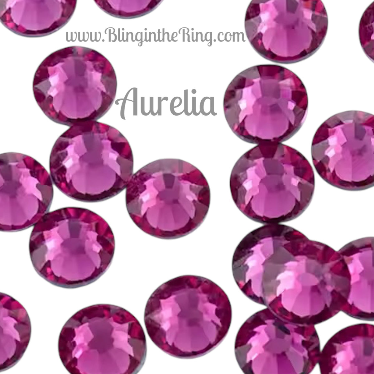Flat back Crystal Fuchsia – Aurelia Crystals | Bling in the Ring