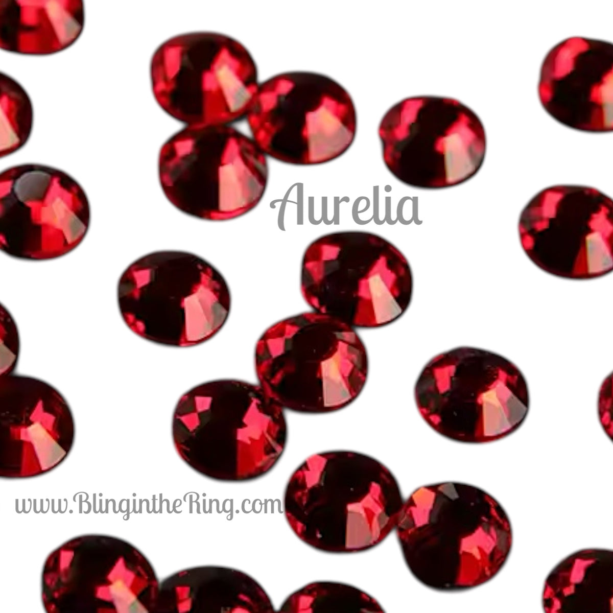 Flat back Crystal Siam – Aurelia Crystals | Bling in the Ring